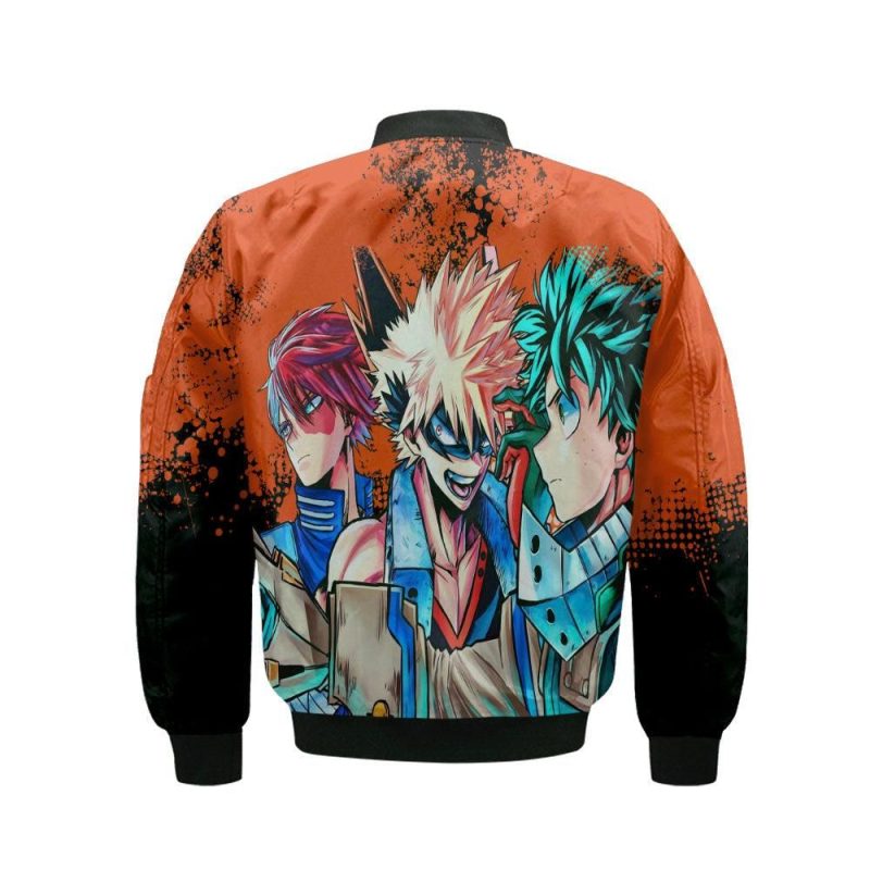 MHA Shouto x Izuku x Katsuki Bomber Jacket Cosplay Costumes Bomber ...